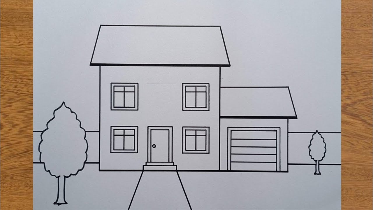 How to Draw a House || Easy For Beginners || Drawing a House - YouTube