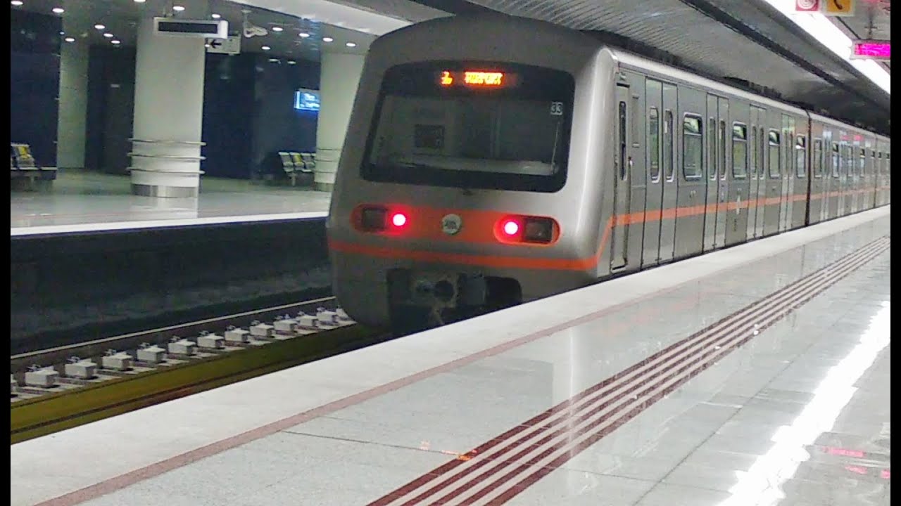Athens Metro - Line 3: ΣΤ. Νίκαια/Nikaia Station (Αναχώρηση συρμού ...