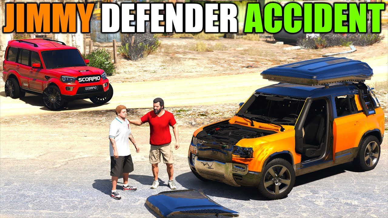 JIMMY LAND ROVER DEFENDER CAR BIGGEST ACCIDENT (gta 5 Mods) - YouTube