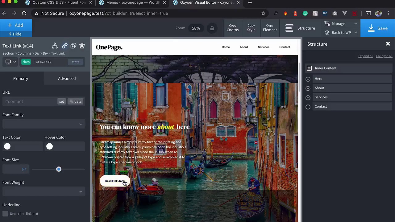 Oxygen Builder How to work with Modal inside Oxygen Builder Editor ...