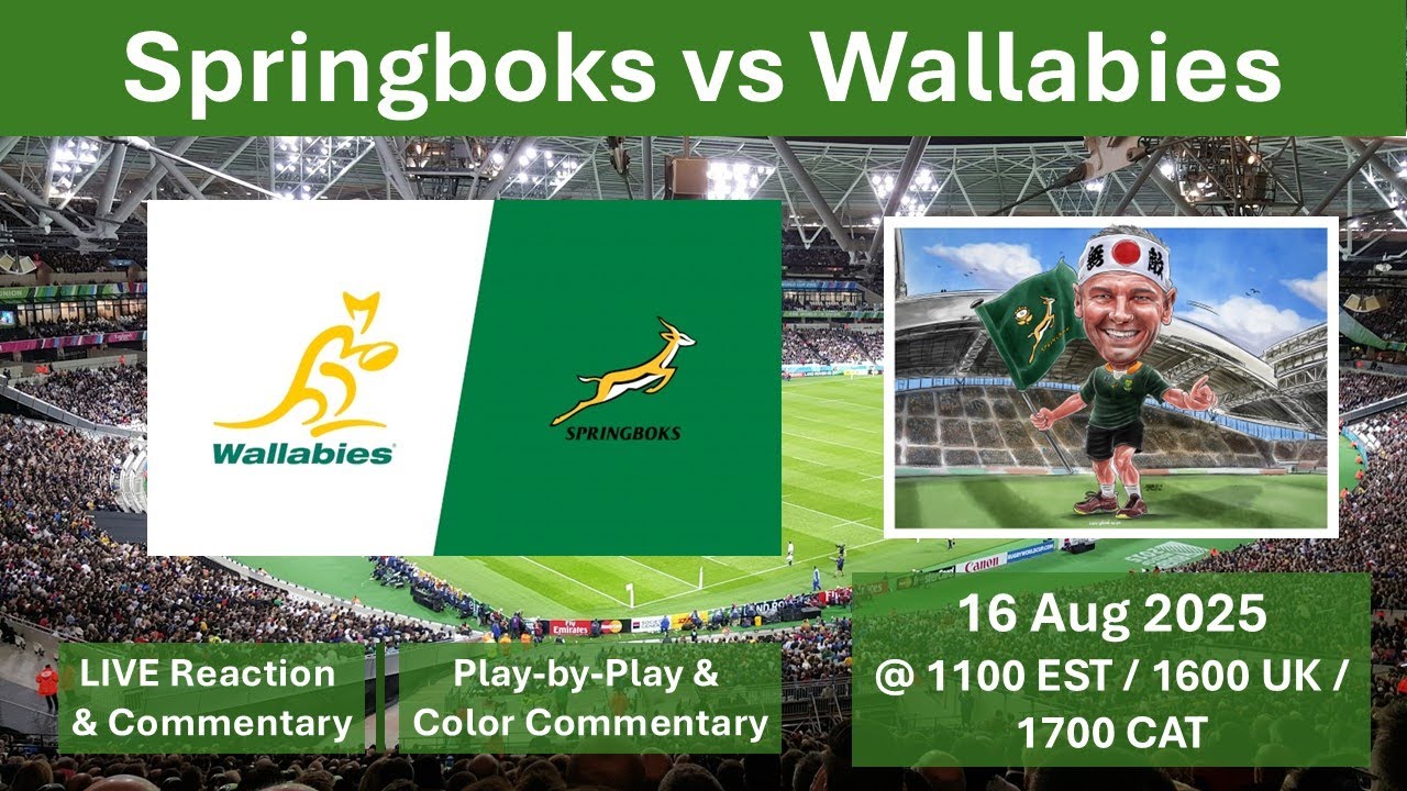Springboks vs Wallabies | The Rugby Championship | LIVE Reaction Game ...