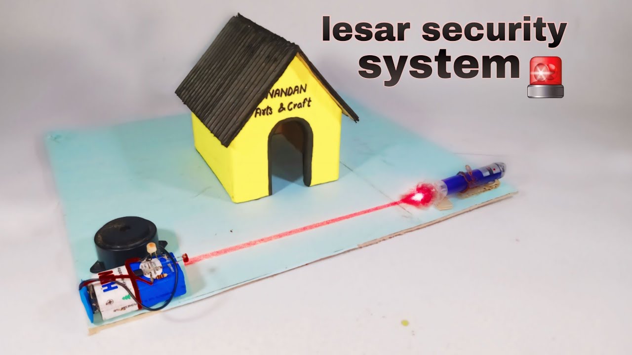 How to make lesar security system 🚨. Science project .|| Nandan art and ...