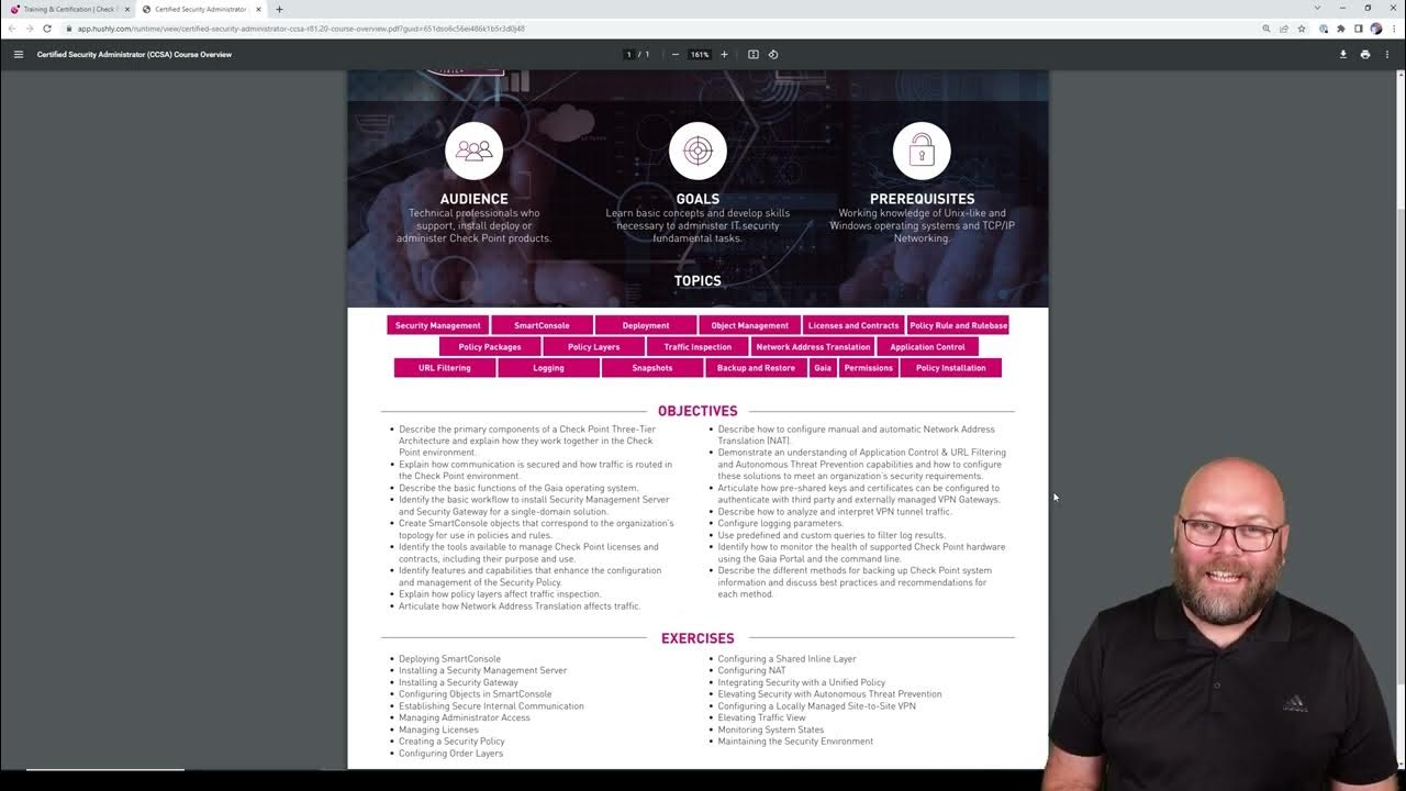 Check Point CCSA R81.20 - Certification topics - YouTube