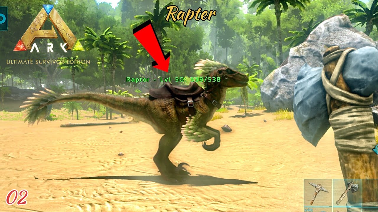 Finally taming raptor in ark ultimate survivor edition ||Ark ultimate ...