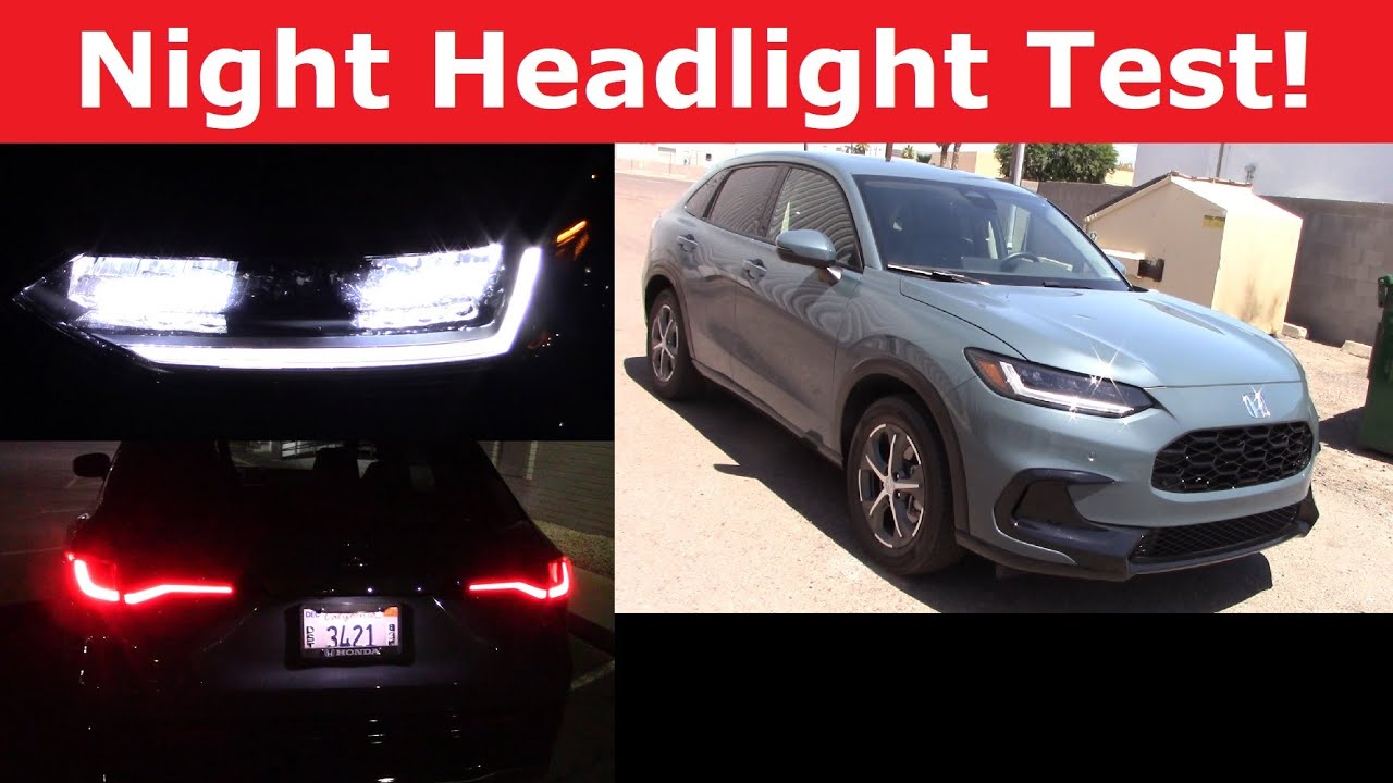 2023 Honda HR-V Headlight Test and Night Drive - YouTube