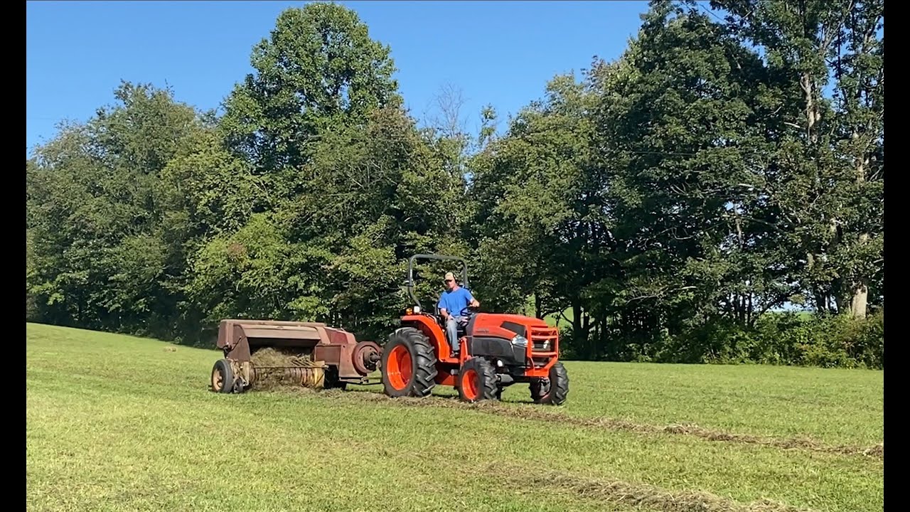 Baling The Last Of Our 3rd Cutting Hay - YouTube