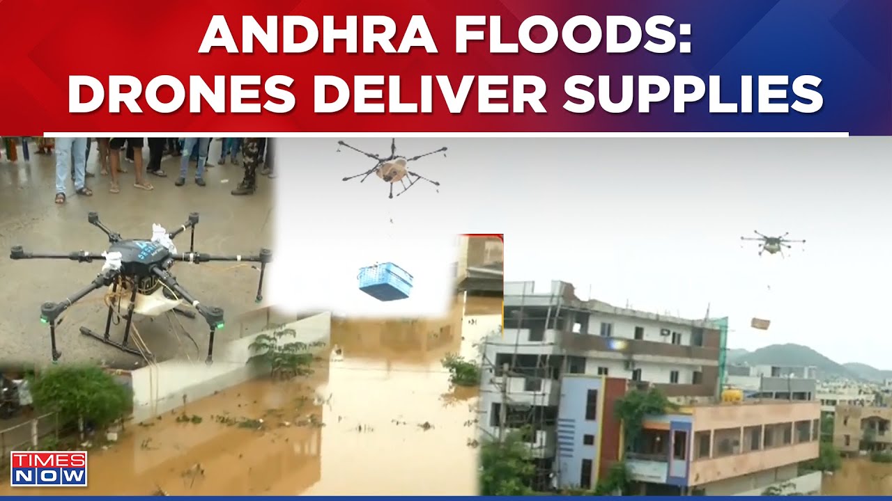 Drones Deliver Essential Supplies In Flood-Hit Andhra Pradesh, Watch ...