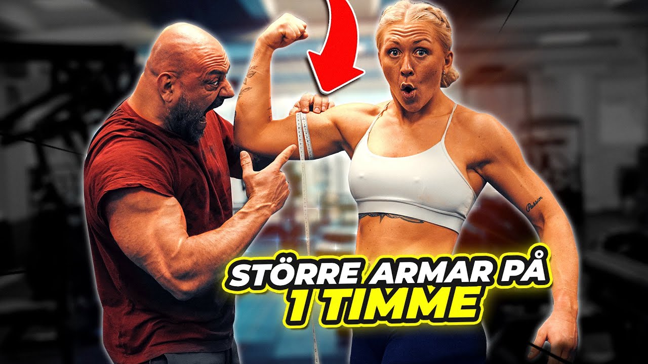 6 ÖVNINGAR SOM BYGGER STÖRRE & SVÄLLANDE ARMMUSKLER - YouTube