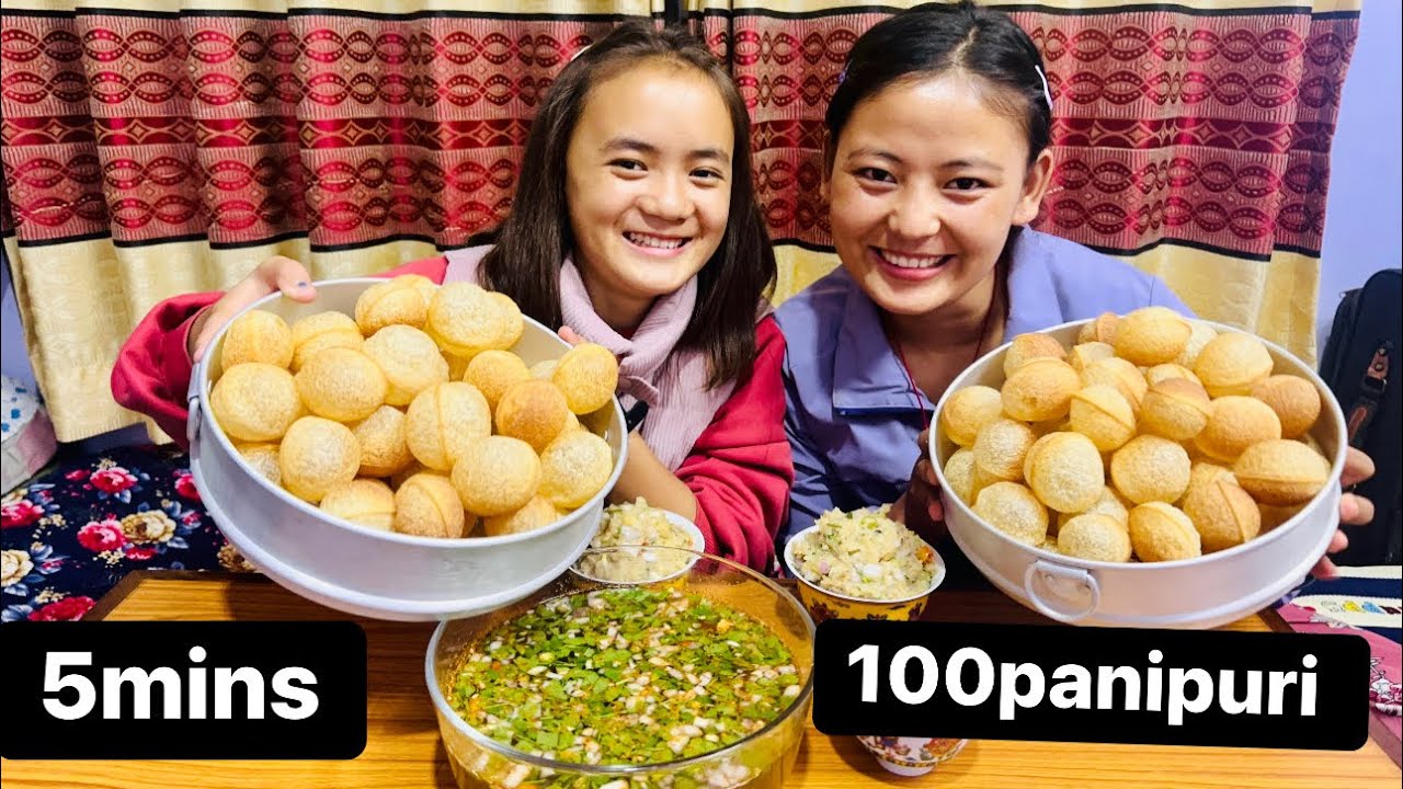 100🌶️SPICY PANIPURI CHALLENGE IN 5MINS//PANIPURI EATING//PANIPURI ...