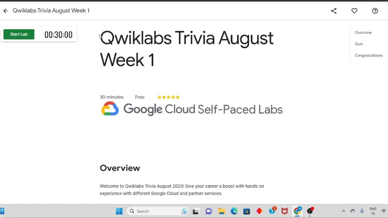 Qwiklabs Trivia August Week 1 Qwiklabs Solution Youtube