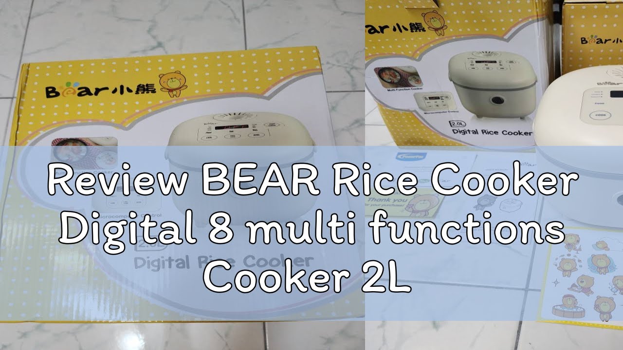 Review BEAR Rice Cooker Digital 8 multi functions Cooker 2L (DFB-B20A1 ...