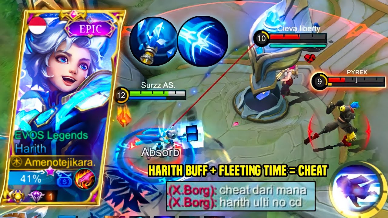 HARITH SETELAH DI BUFF MENGGUNAKAN BUILD FLEETING TIME ? ULTI NO ...