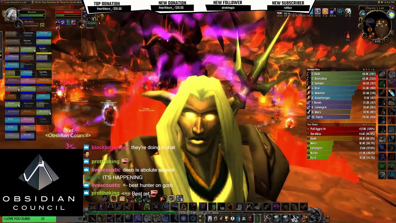 Classic WoW: Grobbulus Server First Onyxia - Obsidian Council - YouTube