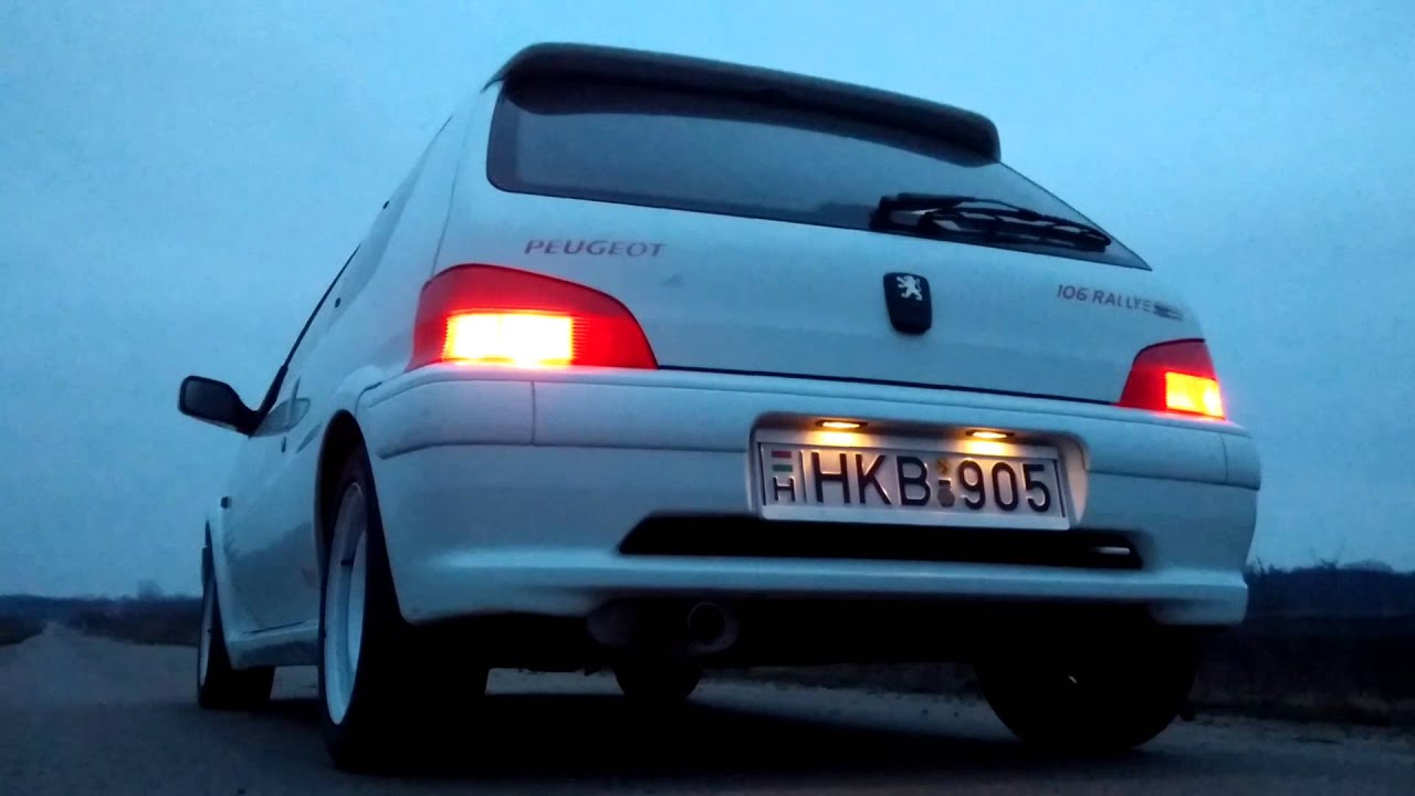 Peugeot 106 Rallye S2 Pugsport (Magnex) sound and flames - YouTube