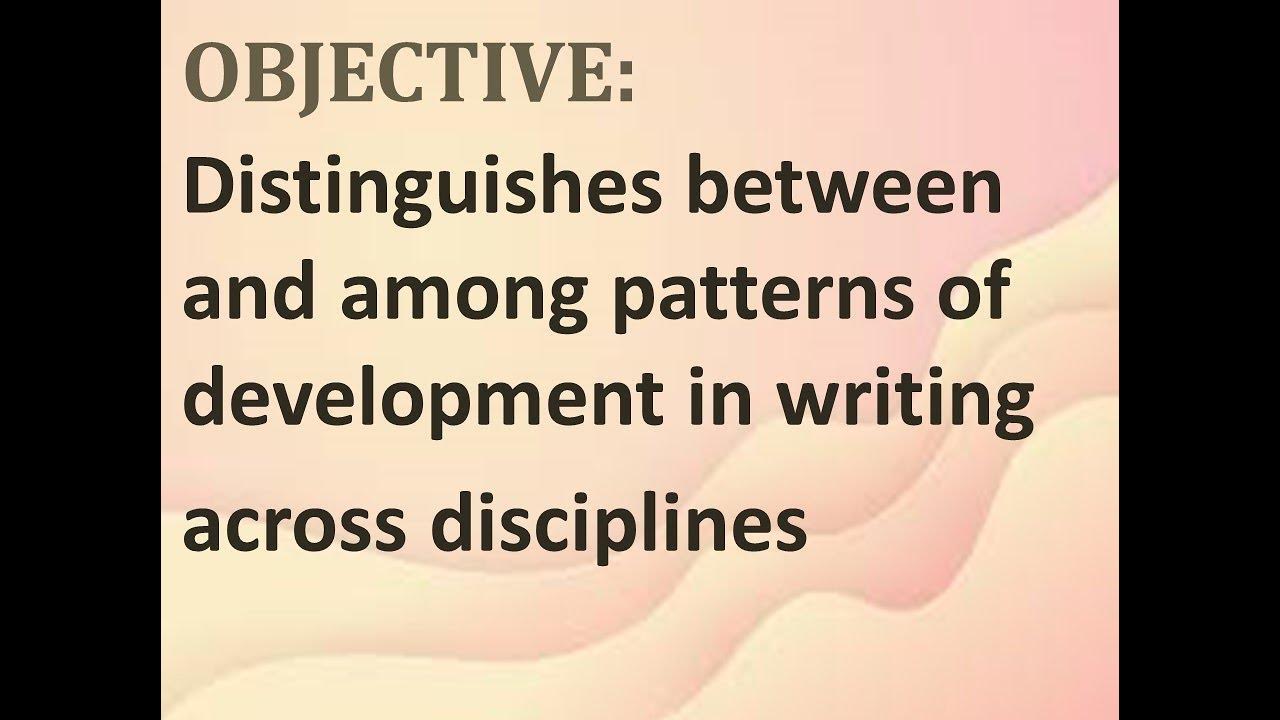 READING AND WRITING DISTINGUISHES BETWEEN AND AMONG PATTERNS OF ...