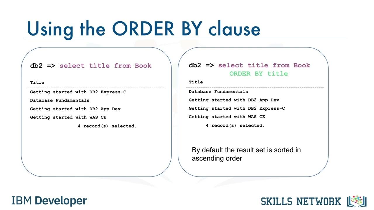 Sorting Result Sets #datascience #bigdata #technology #database #python #subscribeformore #sql # ...