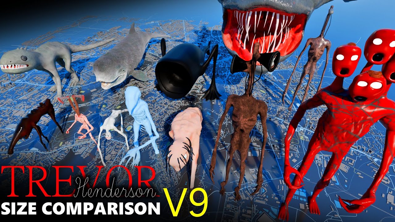 Trevor Henderson Size Comparison 3D | Sea Eater vs Colossal Whale vs ...