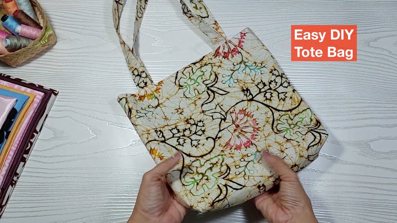How to Make Cotton Tote Bag | Sewing Project | Sewing Tutorial | Purwa ...
