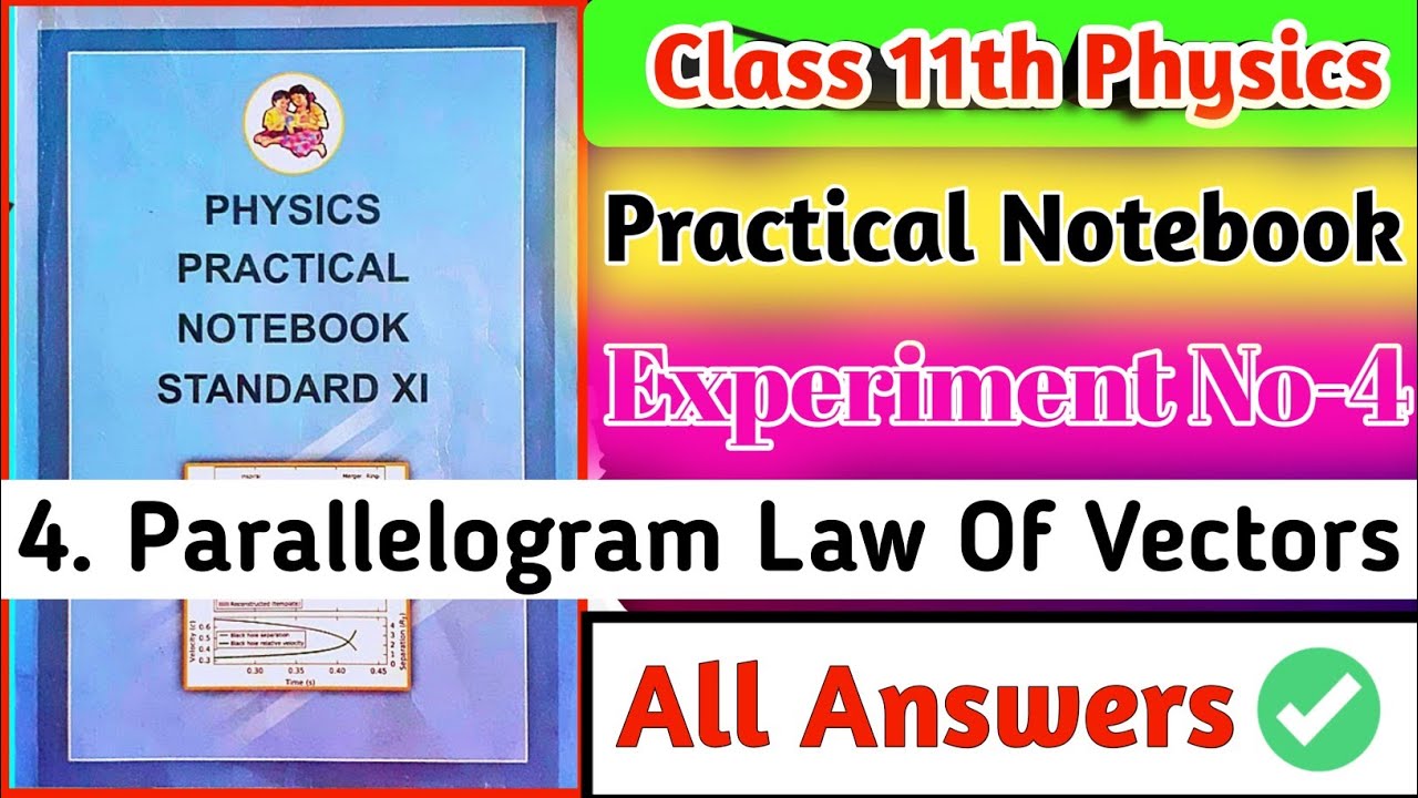 Class 11th Physics Practical Notebook|| Experiment no.4 Parallelogram ...