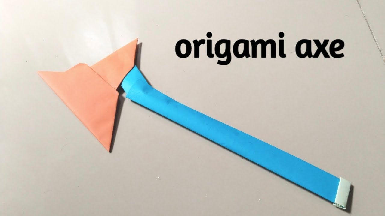 How to make a paper axe | paper battle axe | origami axe - YouTube