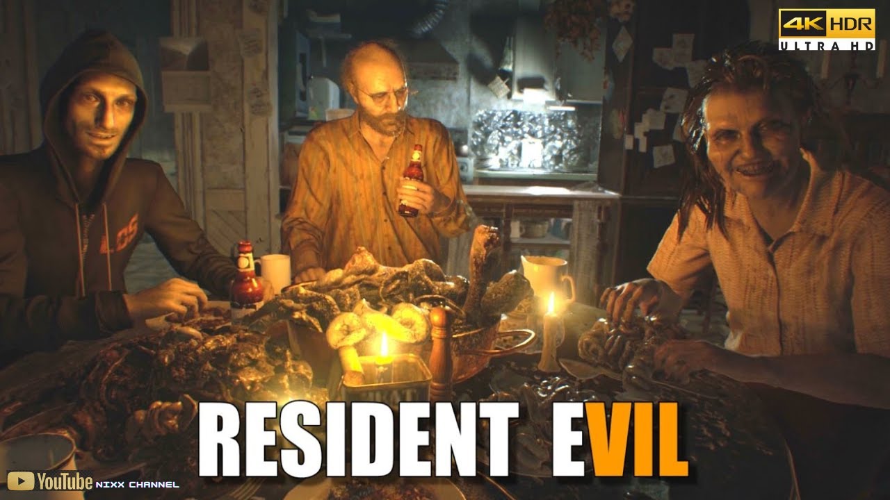 Resident Evil 7 Biohazard The Family Dinner 4k movie 60fps - YouTube