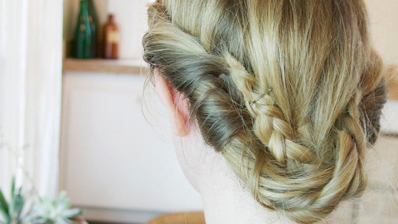 Braid Wrapped Updo Tutorial - YouTube