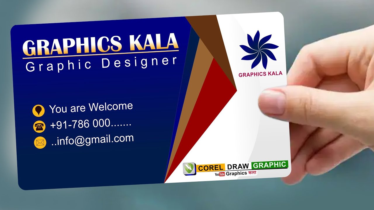 Visiting Card Design in Corel Draw।How to make Visiting Card Design ...