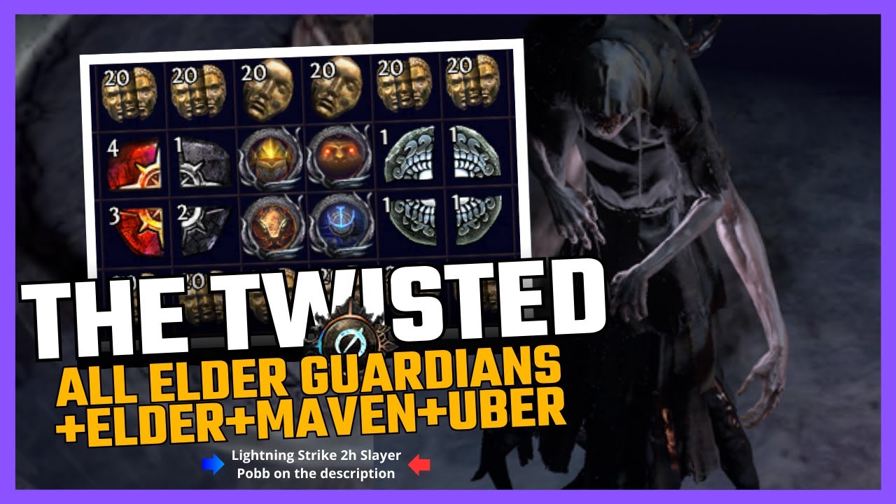 Path of Exile [3.25] Lightning Strike Slayer - The Twisted Invitation Full run + Elder,Maven ...