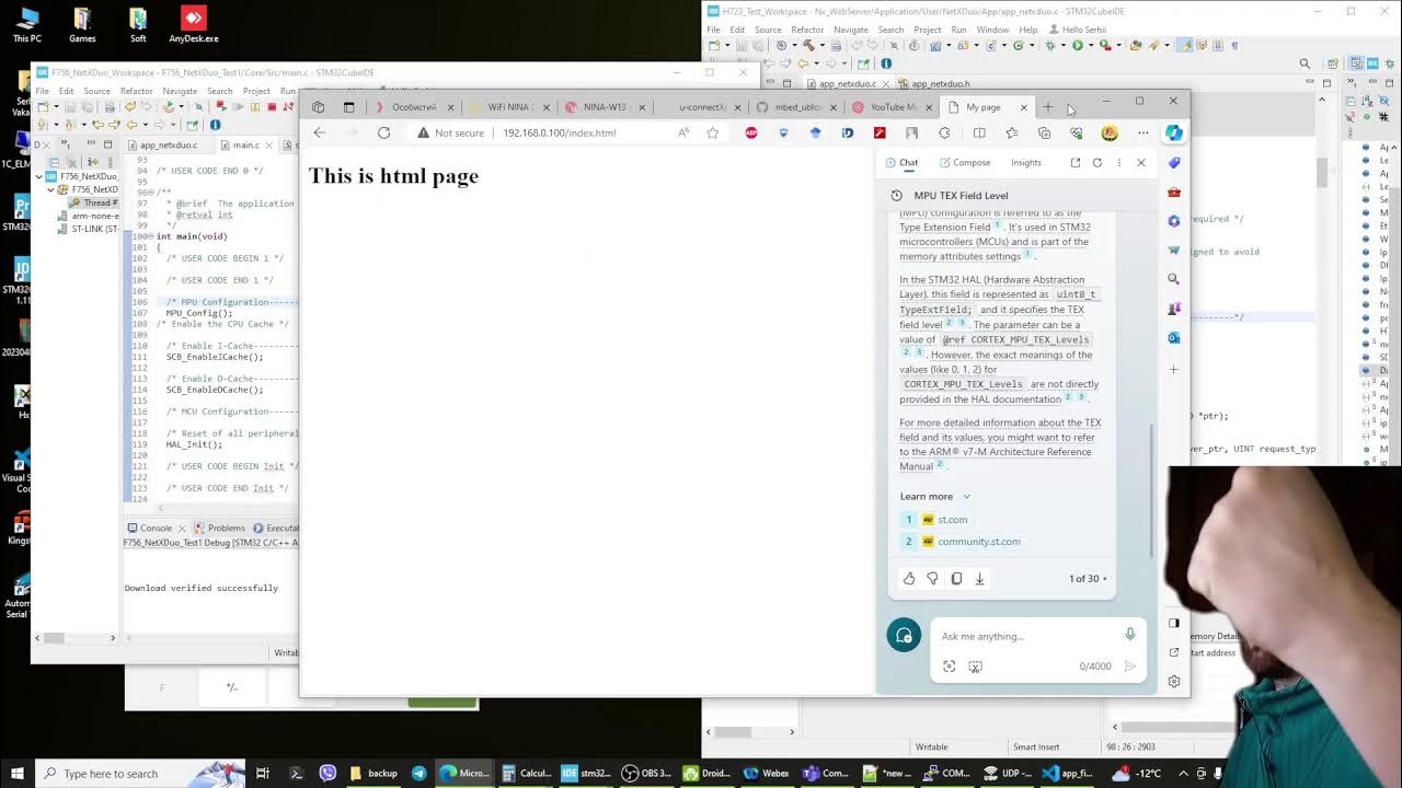 AzureRTOS - let's try to implement a simplest web-server. - YouTube