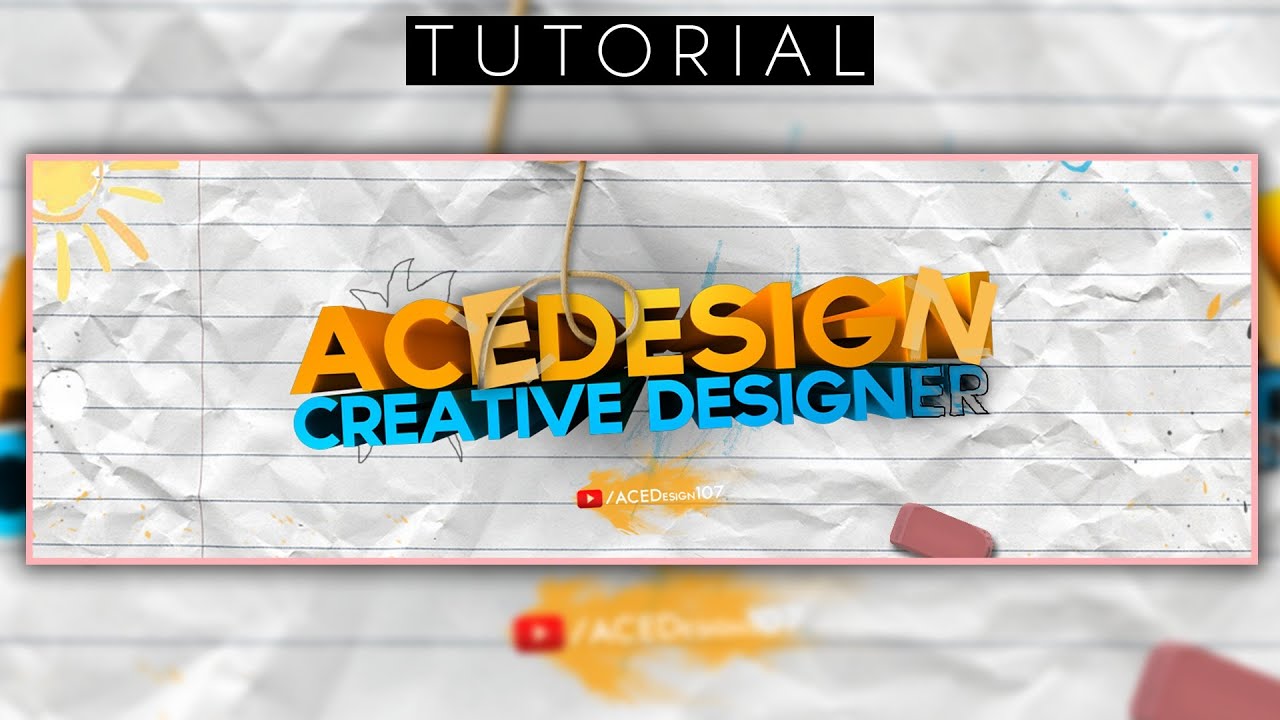 INCREDIBLE 3D Stationary Style Twitter Header Tutorial | Photoshop CC ...