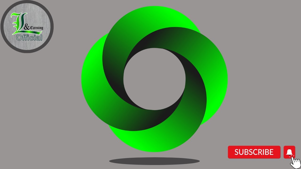 gradient circle logo design in CorelDraw || how to make 2 color ...