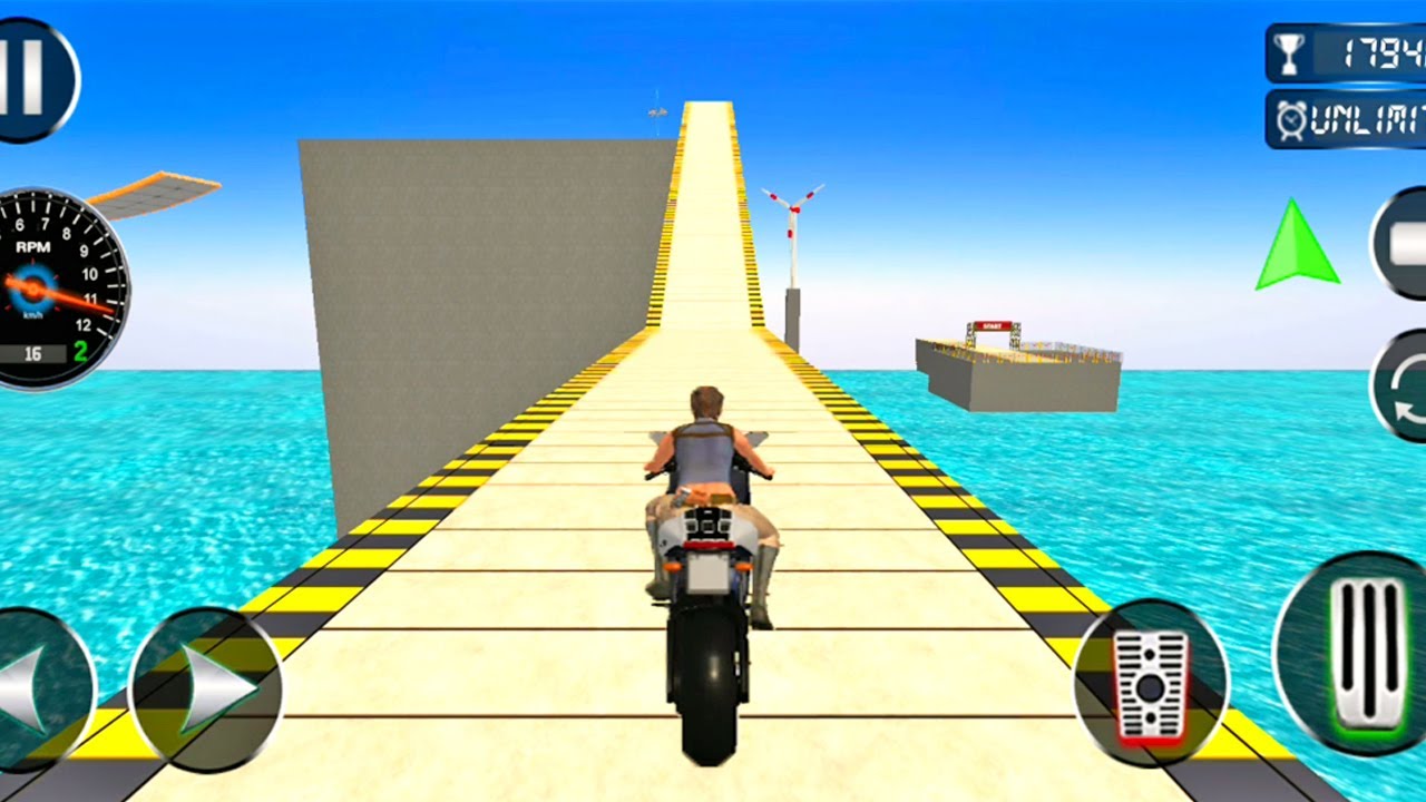 Mega Ramp Dirt Bike Stunt Race Game #5 | Mega Ramp Bike Game | Bike ...