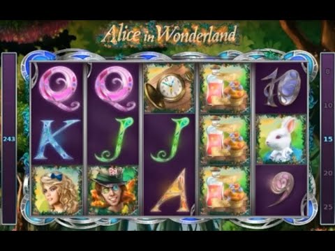 Alice in Wonderland Slot Machine Bonus Games - YouTube