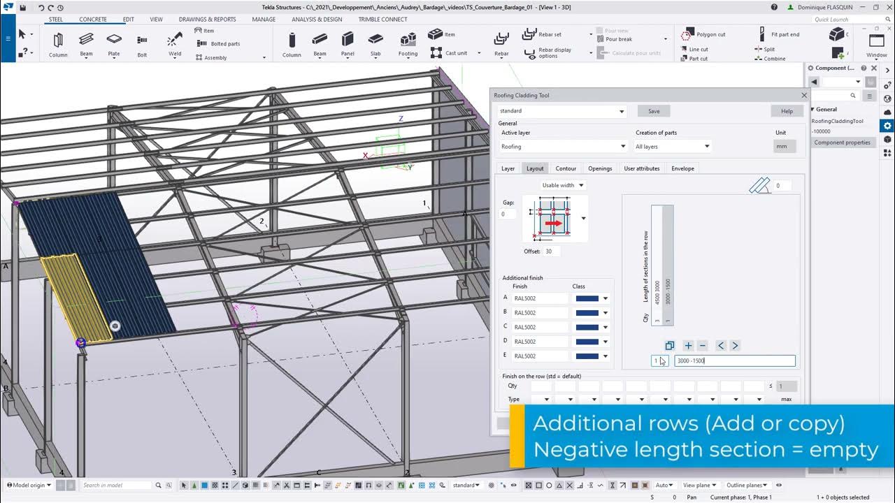[Tekla Structures] Roofing Cladding Tool - YouTube