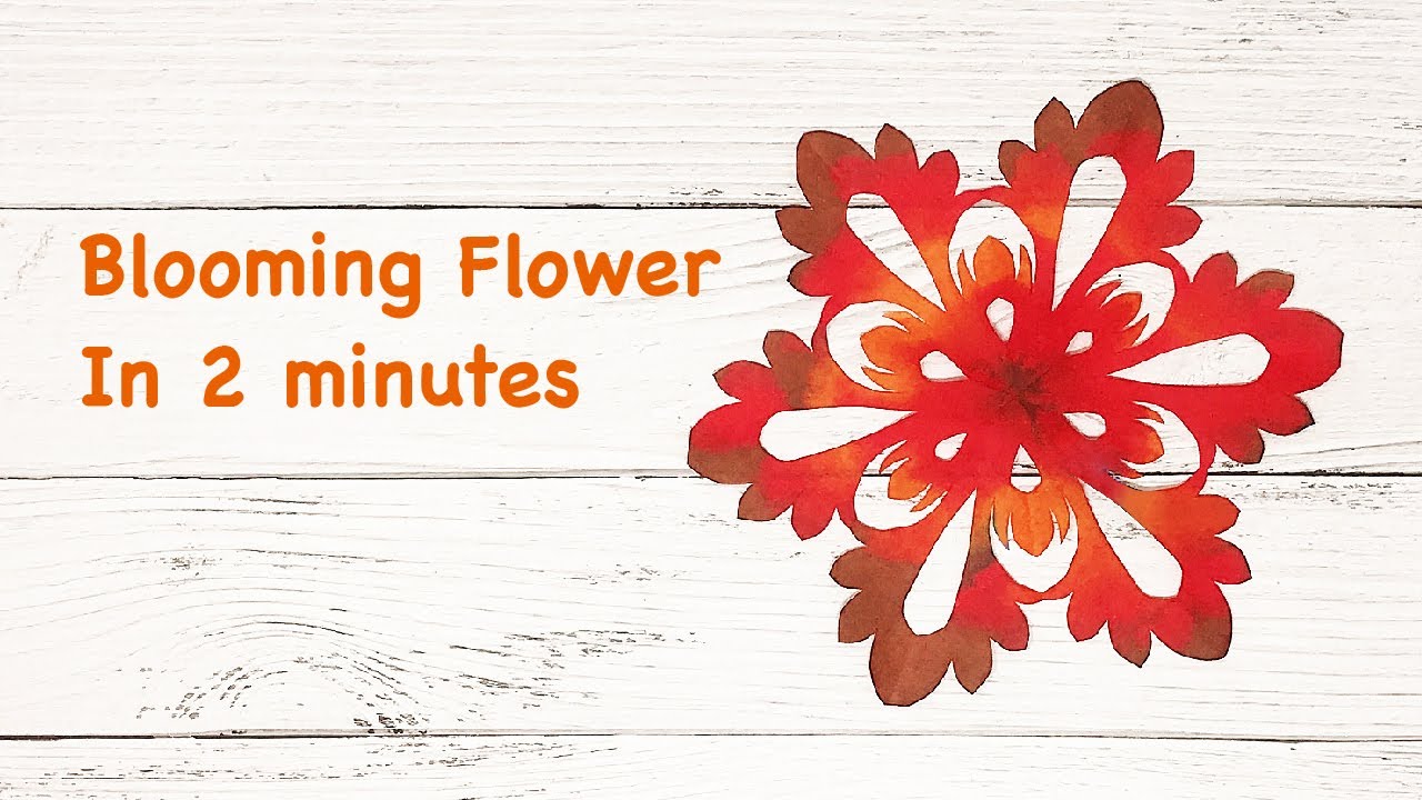 Paper Cut Easy Template | Blooming Flower Pattern Design | Art and ...