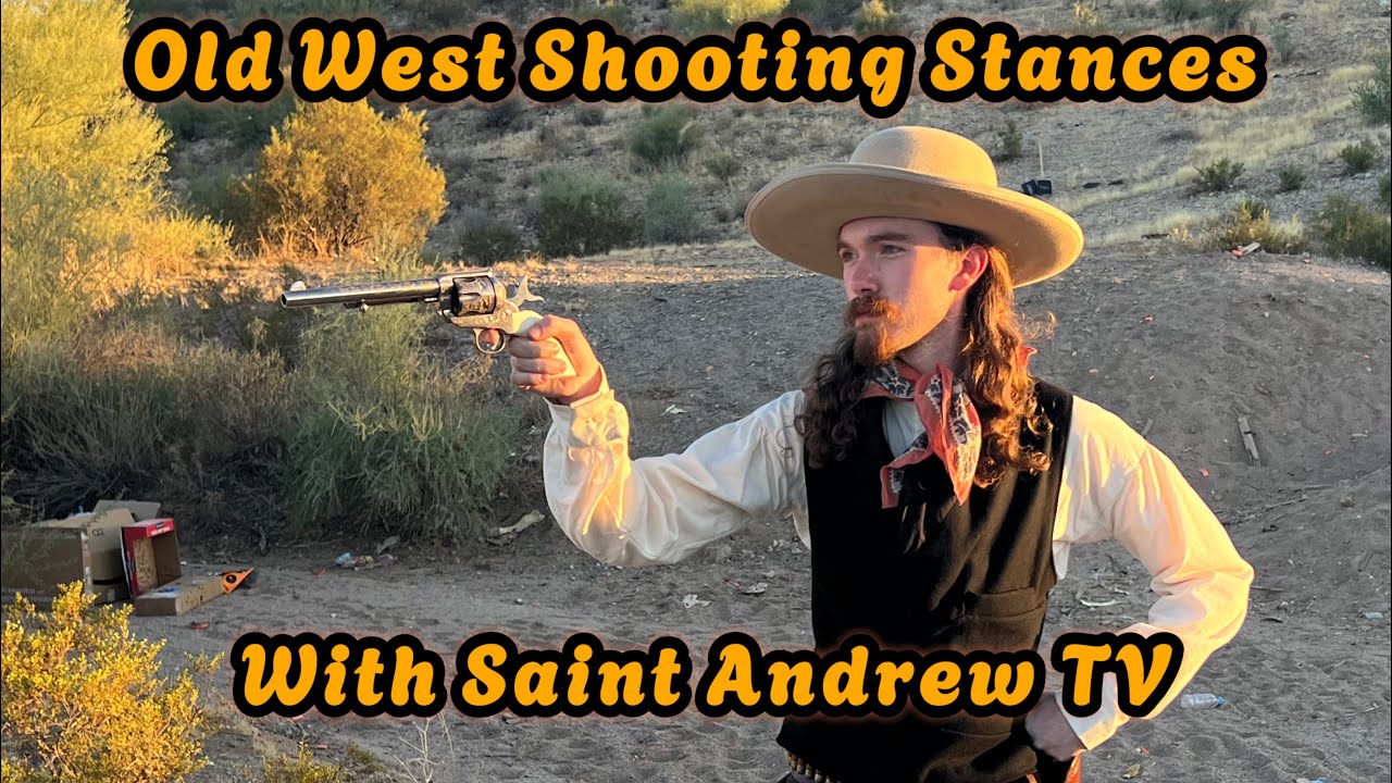 Old west shooting stances with Saint Andrew TV - YouTube