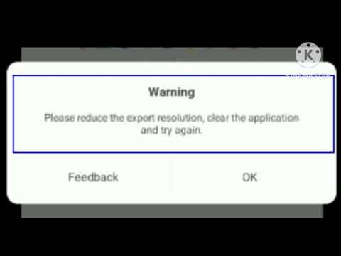 VN App Fix Please reduce the export resolution, clear the application and try again Problem vn ...