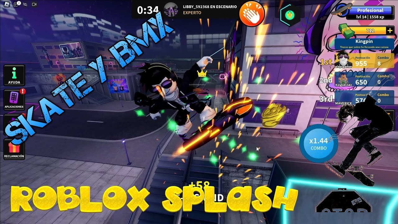 ROBLOX SPLASH ( Patinaje y música SPLASH ⭐) SKATE Y BMX - YouTube