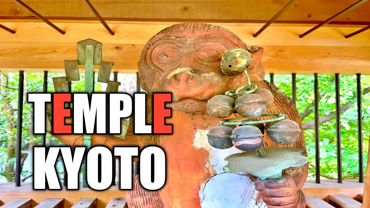 Temple in Kyoto, Sekizan zenin temple, why is there a monkey statue on ...