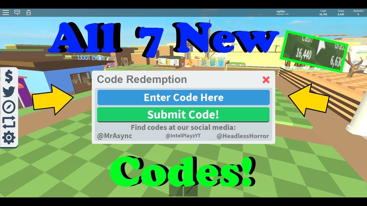 Yard Work Simulator All 7 New Codes! (+16K$) (2020)|ROBLOX - YouTube