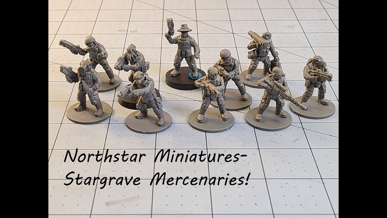 Northstar Miniatures- plastic Stargrave mercenaries! - YouTube