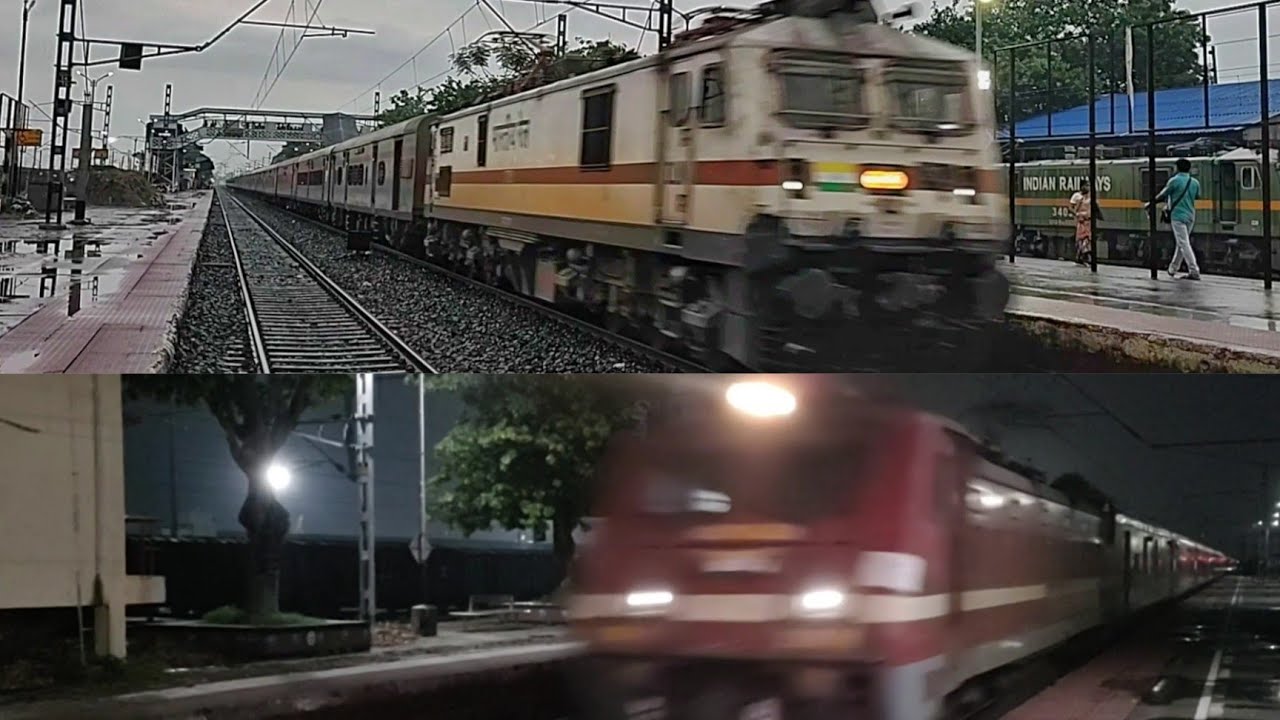 [2 in 1] 260 kmph High Speed Trains Action of Shipra Express and Howrah ...
