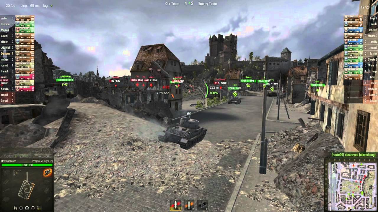WOT gameplay Tiger P - YouTube