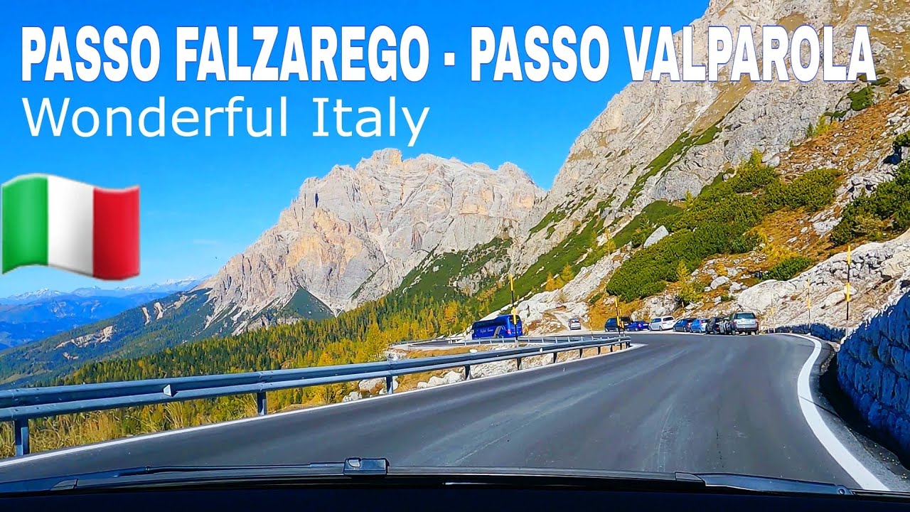 Driving from Falzarego pass to Valparola Pass, Dolomite Road Italy 4K ...
