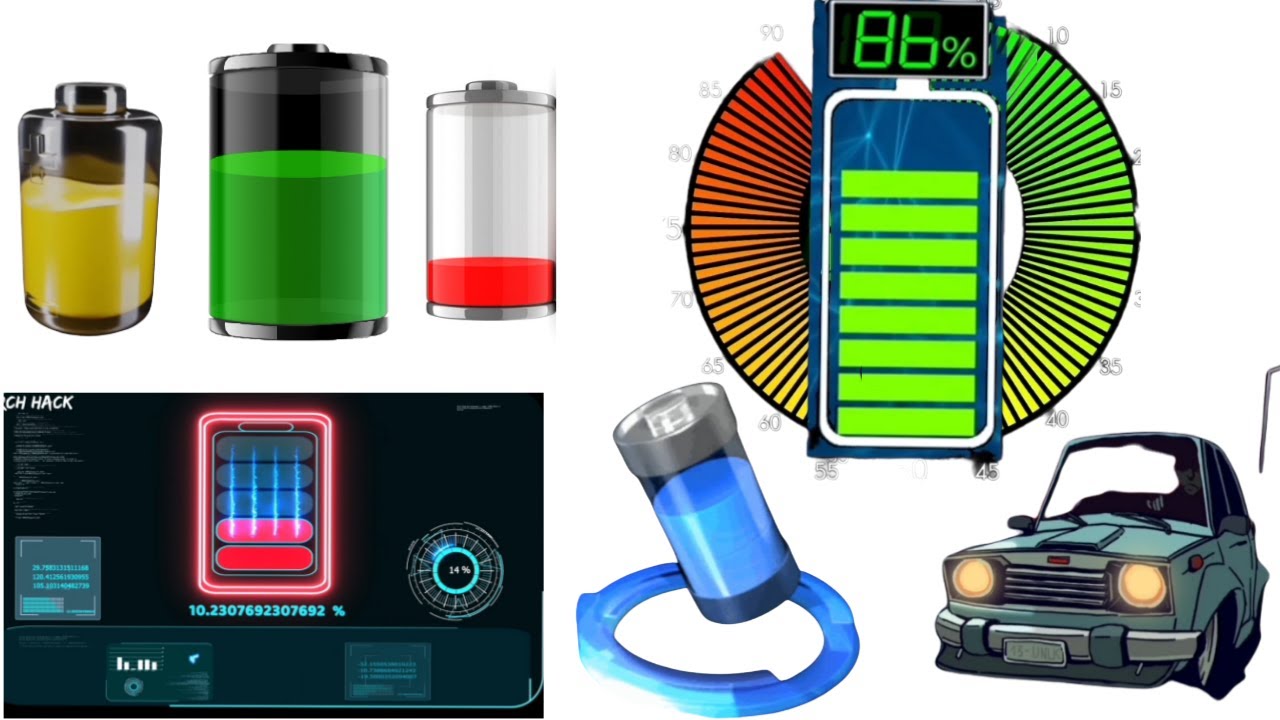 Low Battery Compilation 06 | Battery Charging Animation | Night Mode ...