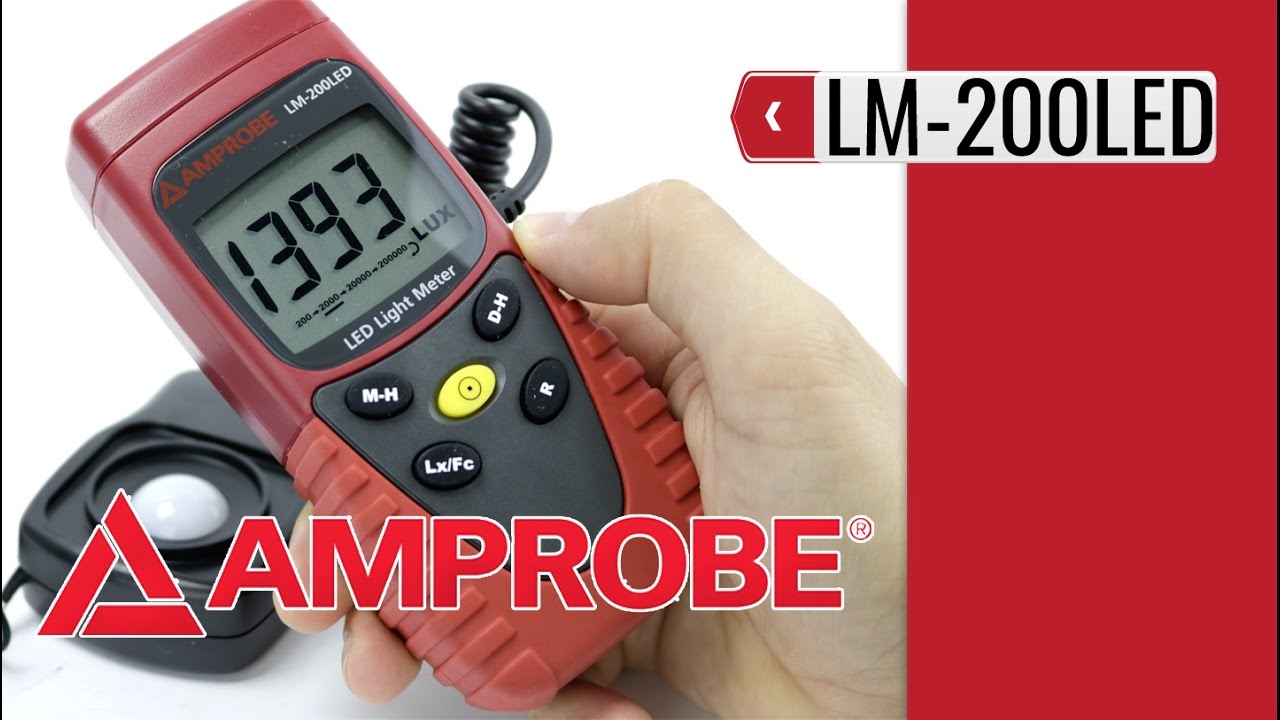 AMPROBE LM-200 LED Light Meter (product video presentation) - YouTube