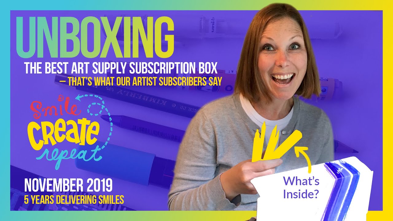 UNBOXING Nov 2019 Awesome PAINT MARKERS ART SUPPLY SUBSCRIPTION BOX | Smile Create Repeat - YouTube