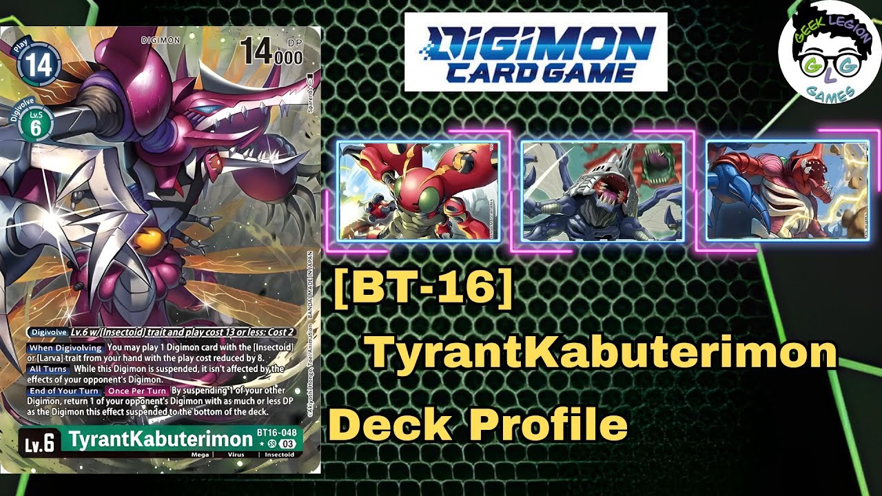1st Place Locals! | BT16 TyrantKabuterimon | Deck Profile - YouTube