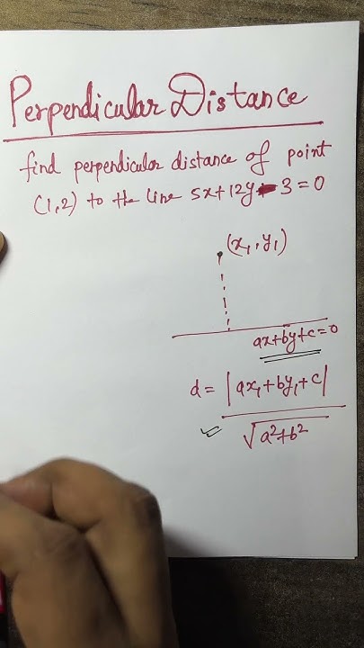 Find perpendicular distance of point (1,2) to the line 5x + 12y -3=0 # ...