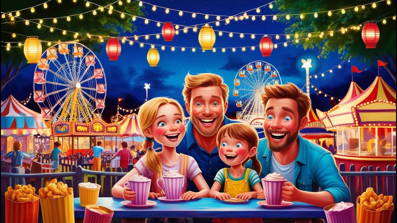 "Fiery Fun Fair Night: Family Thrills Under the Dazzling Lights!" - YouTube